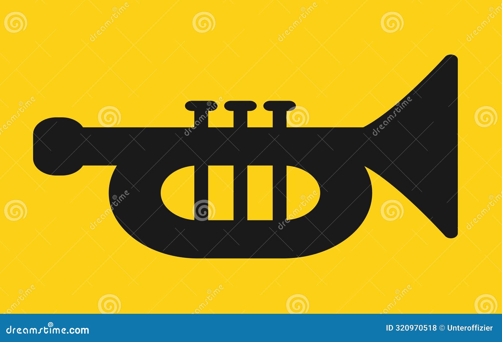 Trumpet Silhouette Music Cartoon Vector | CartoonDealer.com #107080103