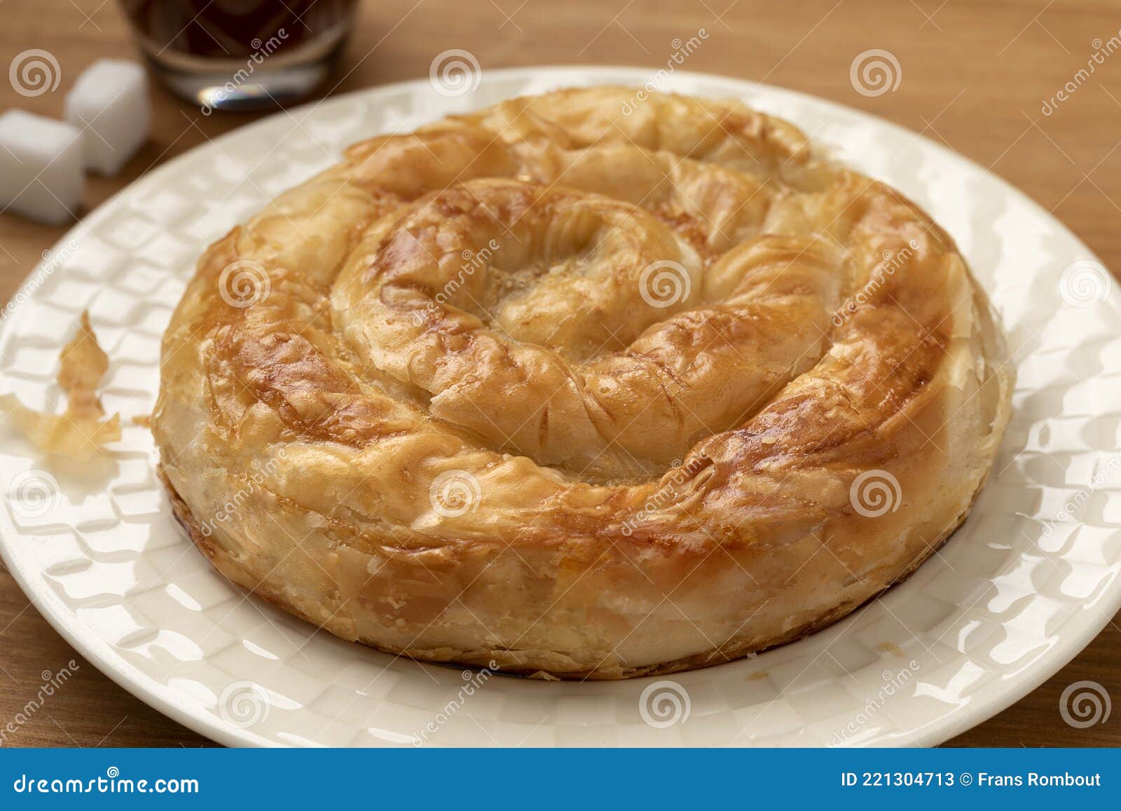 Single Turkish Borek Stuffed with Cheese on a Plate Stock Image - Image ...