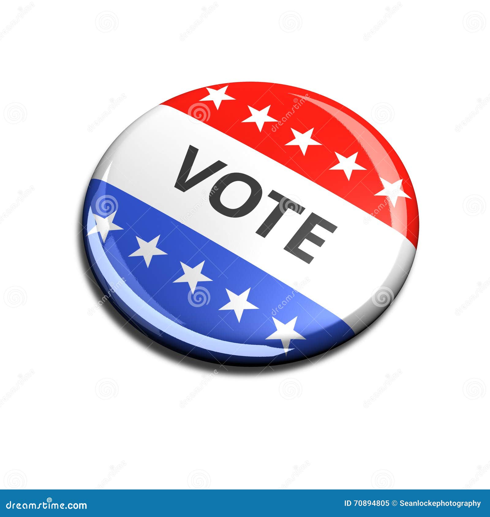 Single USA Vote Button stock illustration. Illustration of voting ...