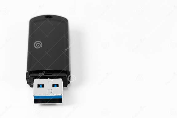 USB 3.0 Flash Drive without Cap Isolated on White Background Stock ...