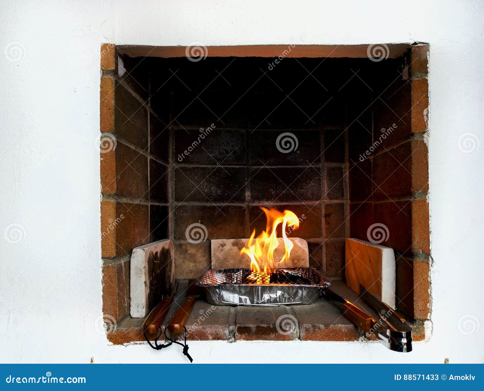 Single use barbecue stock image. Image of appliance, terrace - 88571433
