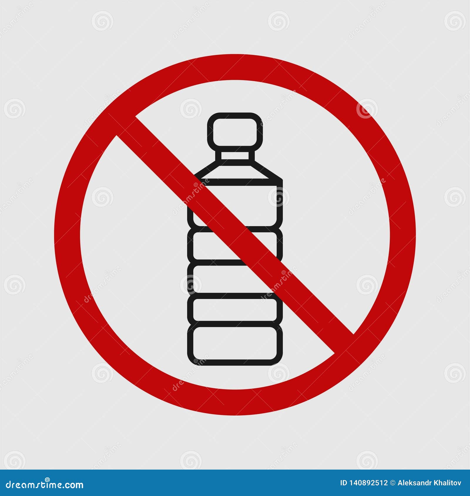 Single Use Plastic Bottle. Simple Design Stock Illustration ...