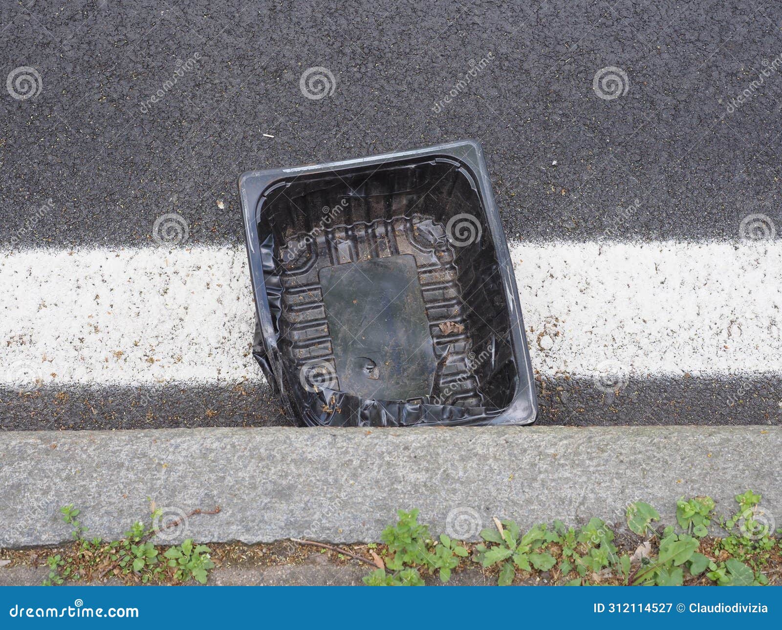 Single Use Plastic Container Left in Environment Stock Image - Image of ...