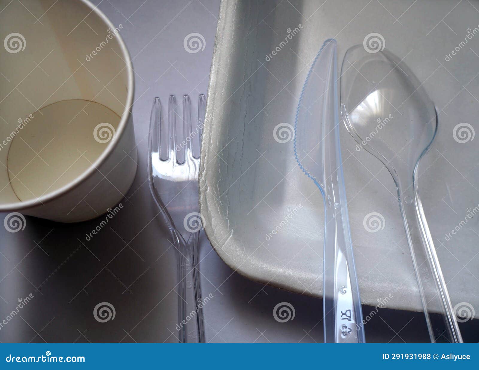 Single-use Polystyrene Boxes Stock Photo - Image of table, polystyrene ...