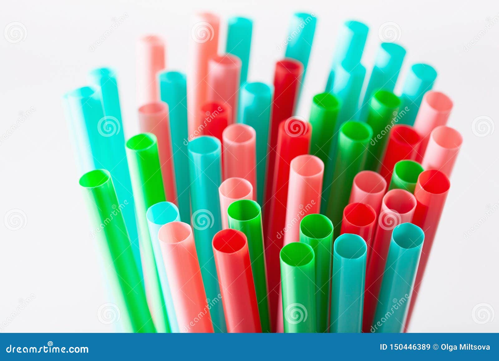 Single Use Plastic Drinking Straws Stock Image - Image of party ...