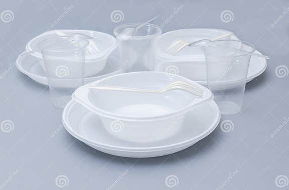 Single-use Plastic Objects Arranged Stock Photo - Image of empty, ideas ...
