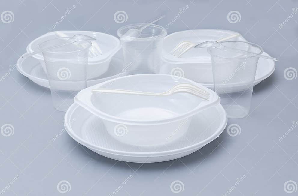 Single-use Plastic Objects Arranged Stock Photo - Image of empty, ideas ...