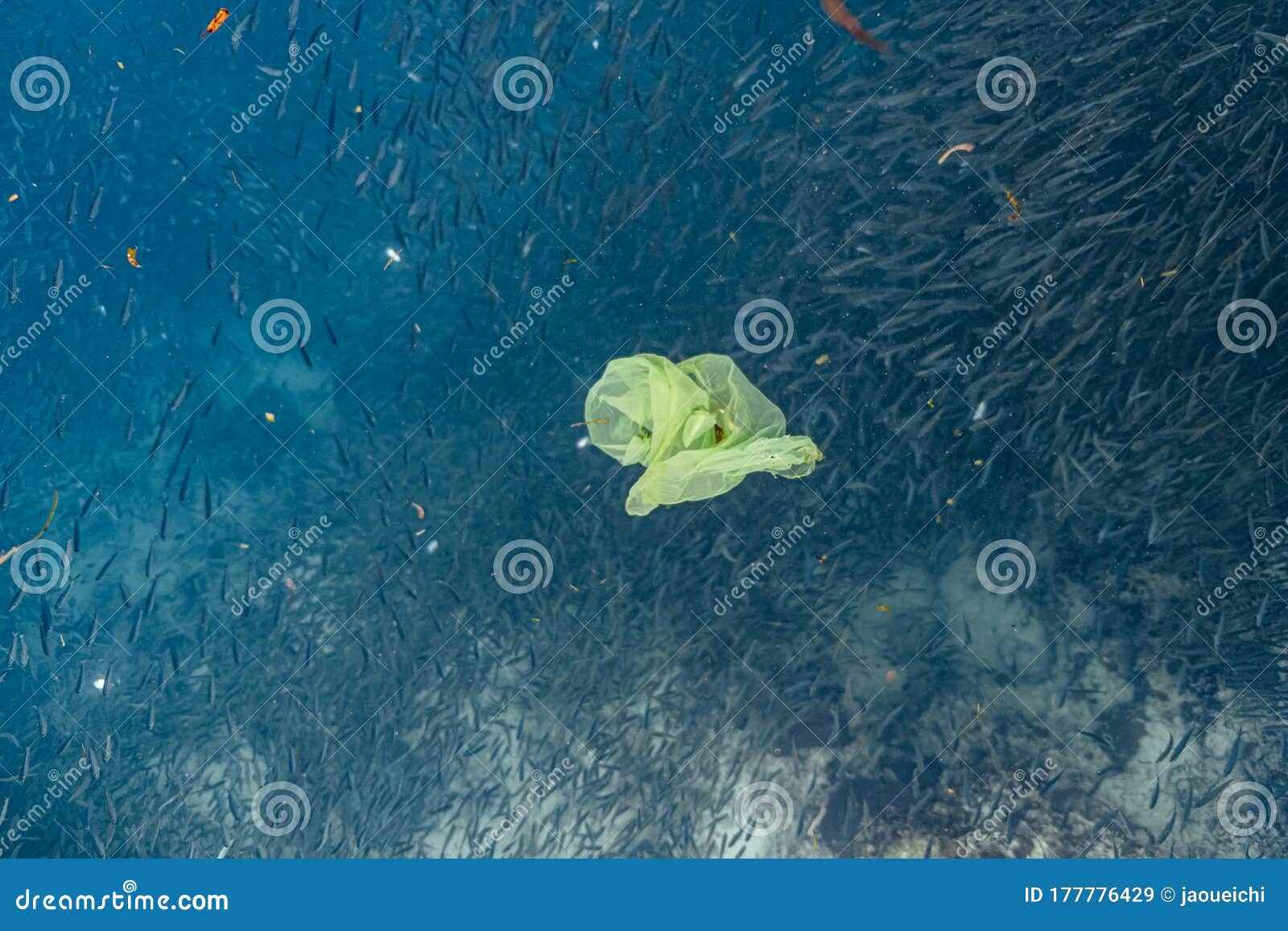 Single-use Plastic in the Ocean Stock Image - Image of trash ...