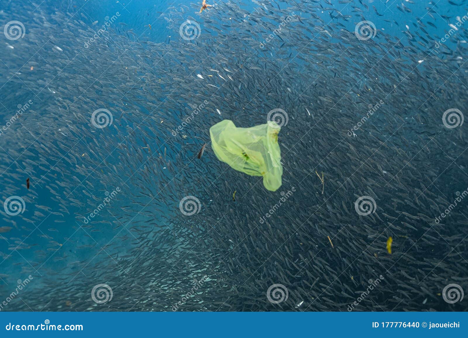 Single-use Plastic in the Ocean Stock Photo - Image of nature, damage ...