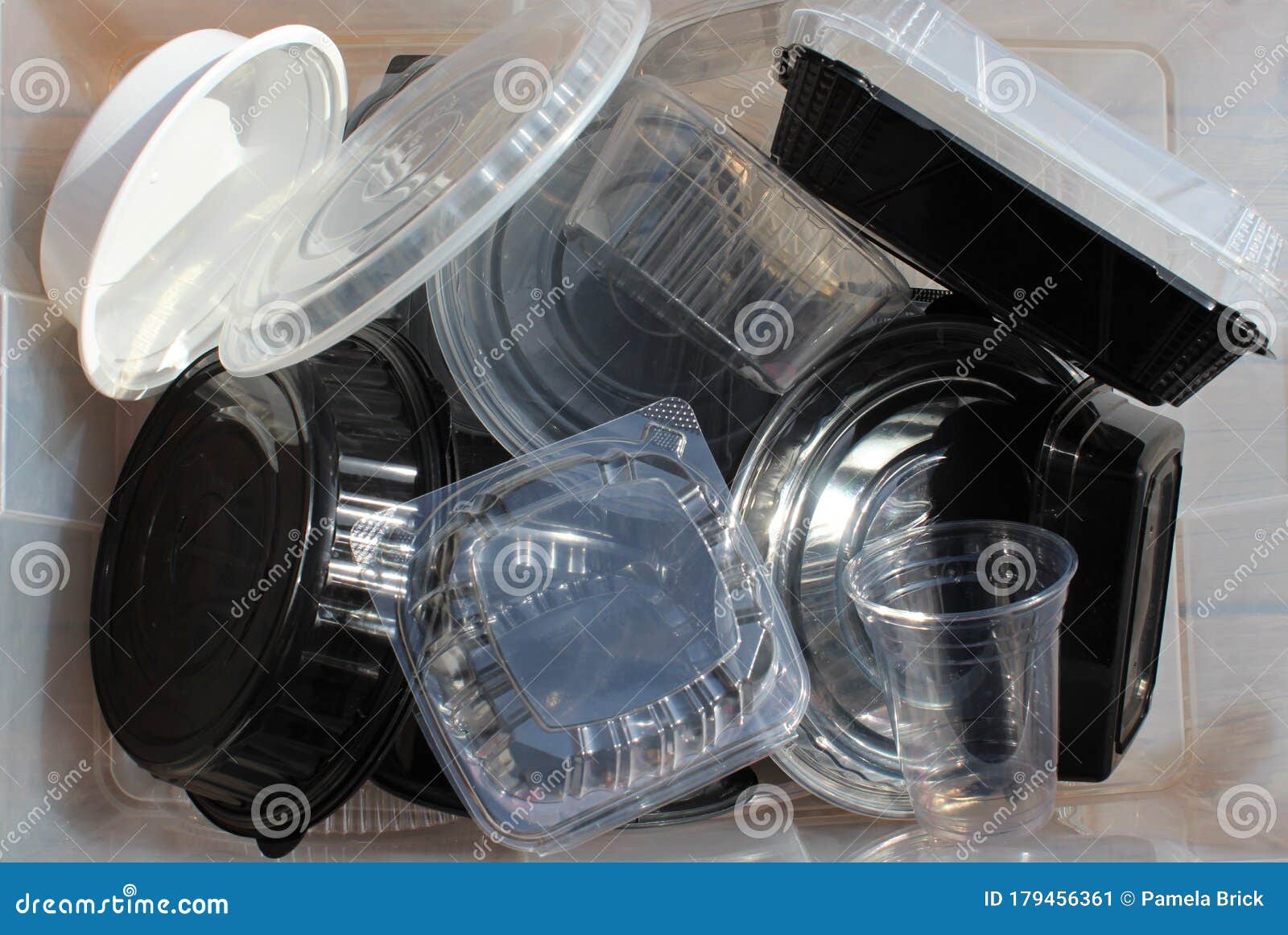 Single-Use Plastic Recyclables In A Bin Royalty-Free Stock Photo ...