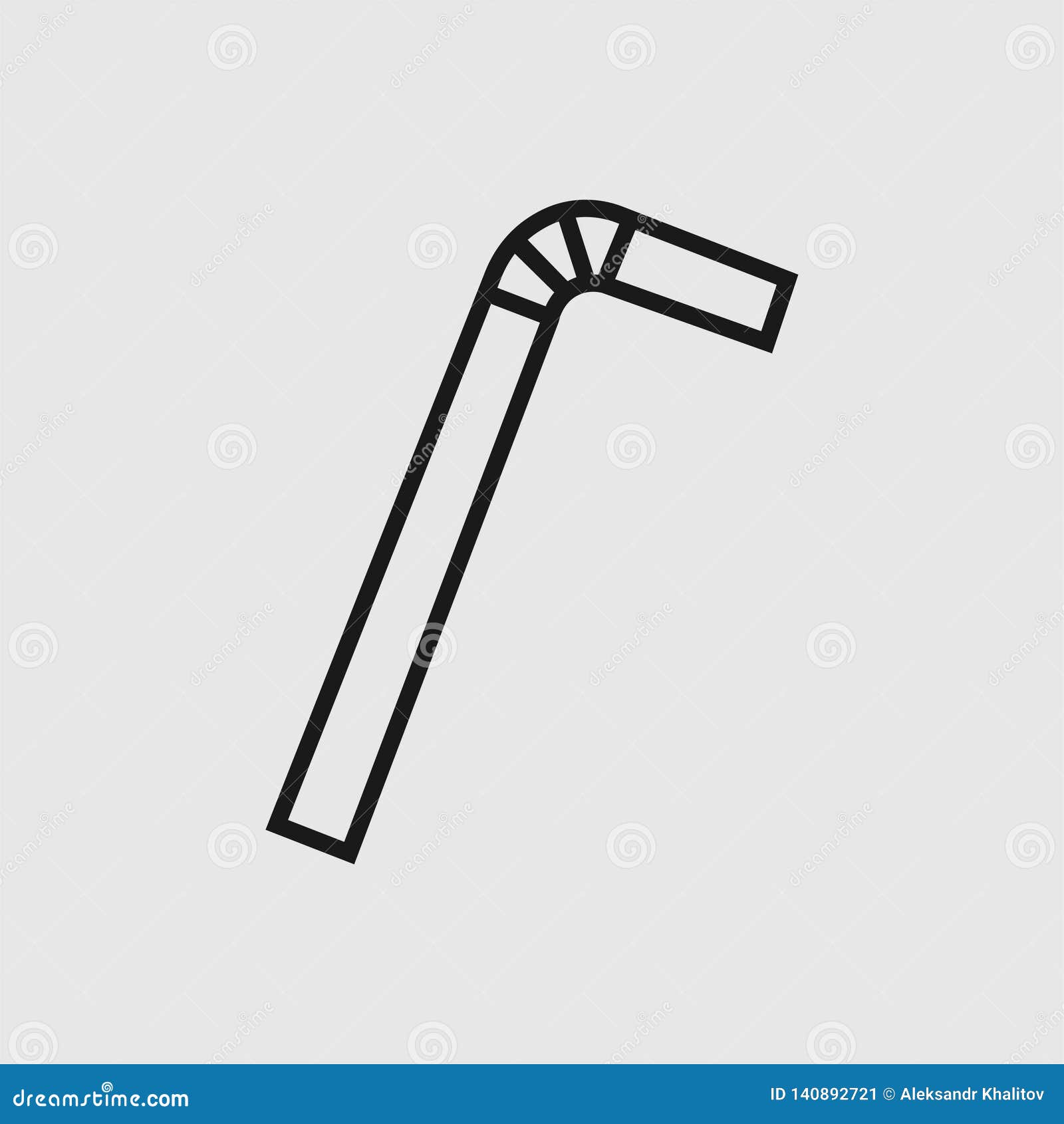 Single Use Plastic Straw. Plastic Pipe Icon. Simple Design Stock ...