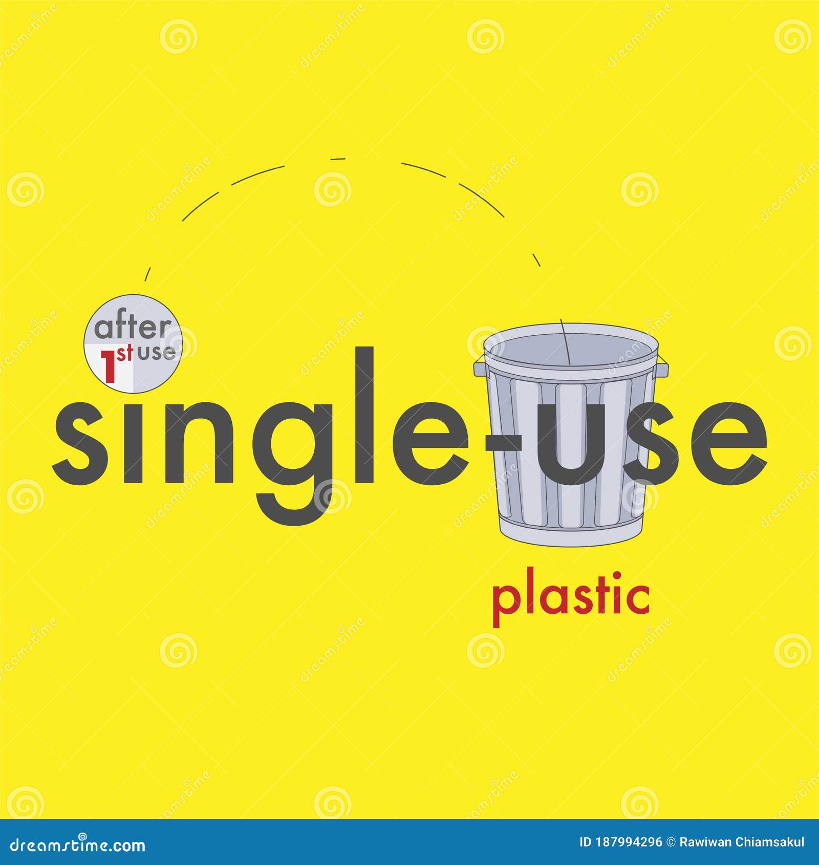 Single Use Plastic stock vector. Illustration of plastic - 187994296