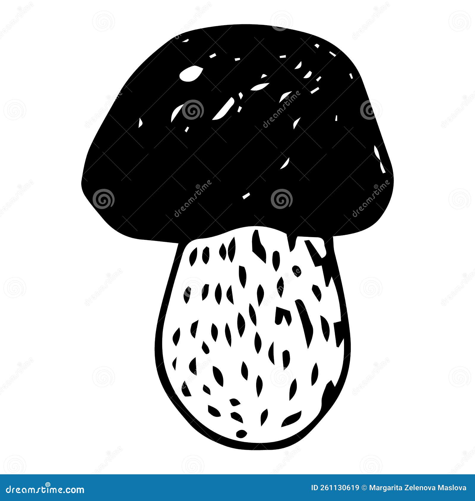 A Single Vector Element Mushroom White Background. Stock Vector ...