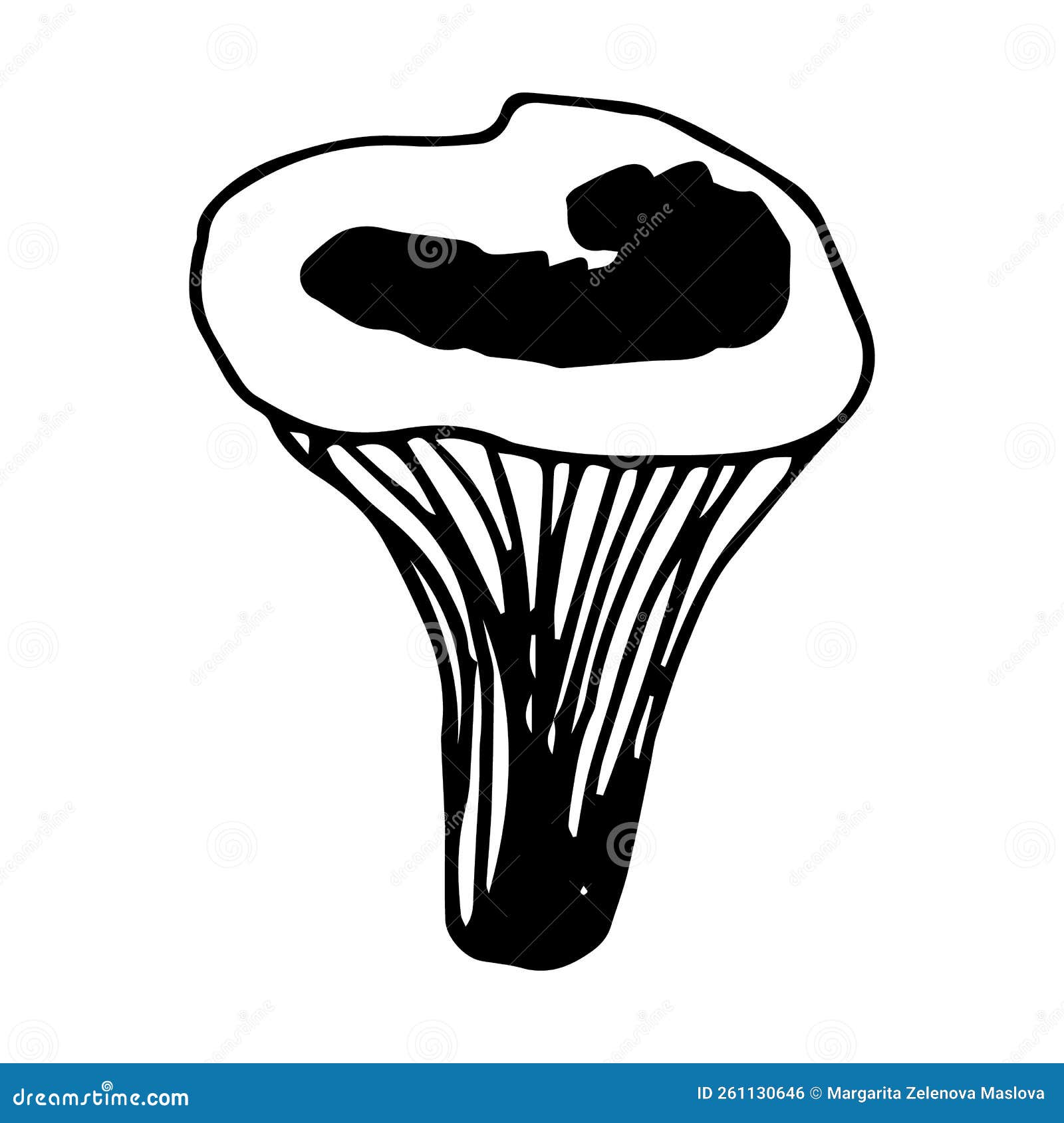 A Single Vector Element Mushroom White Background. Stock Vector ...