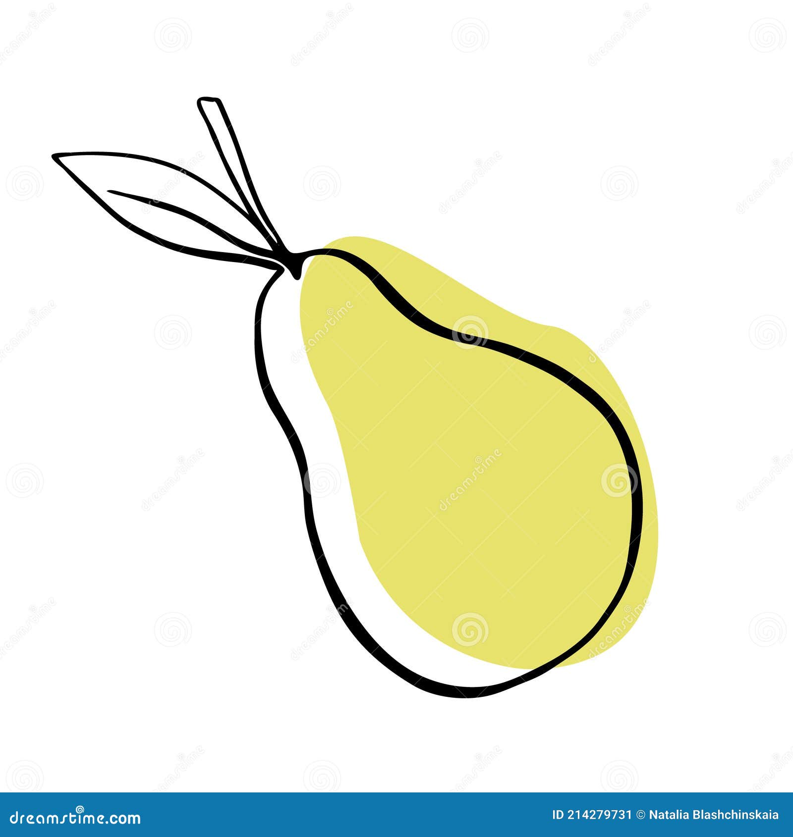 Pear. Line Drawing Of A Pear. Vector Illustration | CartoonDealer.com ...