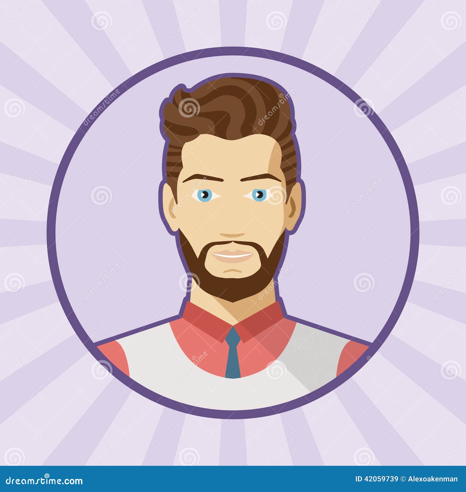 Single vector male avatar. stock vector. Illustration of icon - 42059739