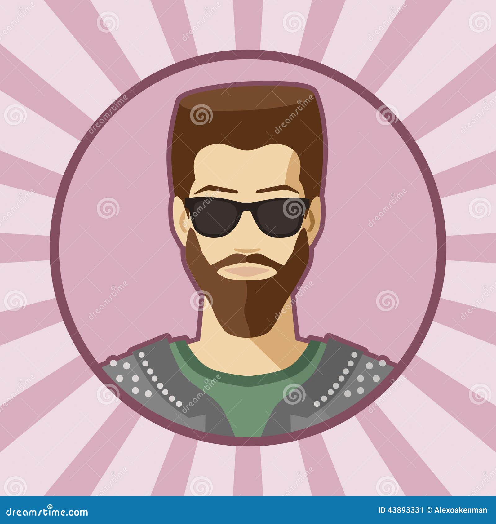 Single vector man avatar. stock vector. Illustration of young - 43893331