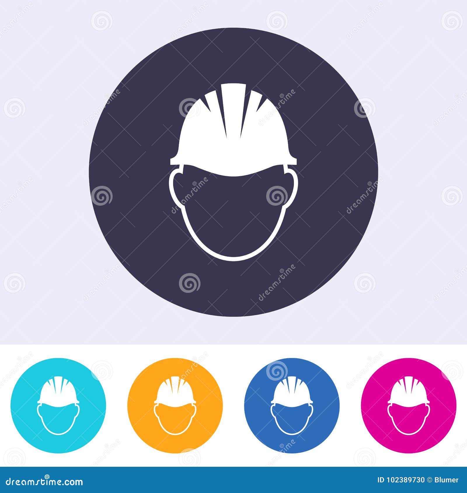 Safety Helmet And Gas Mask Must Be Worn. Standard ISO 7010 Vector ...