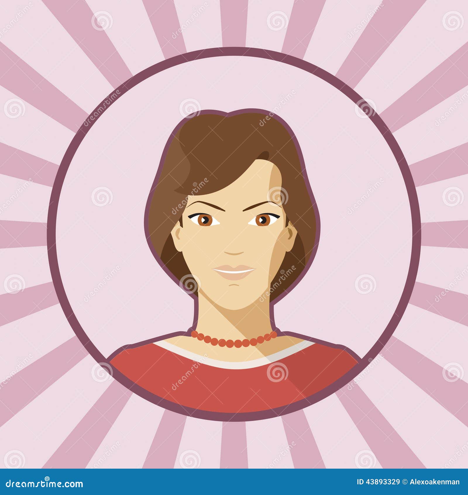 Single Vector Woman Avatar. Stock Vector - Illustration of attractive ...