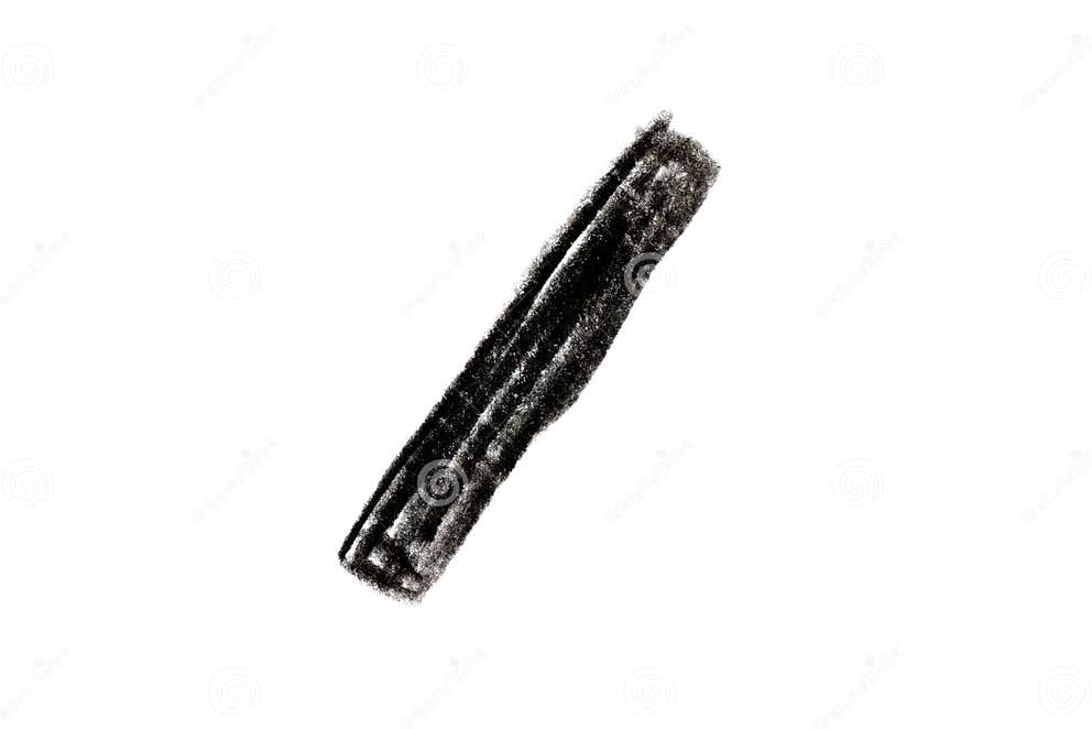 Single Vertical Charcoal Line on White Background Stock Photo - Image ...