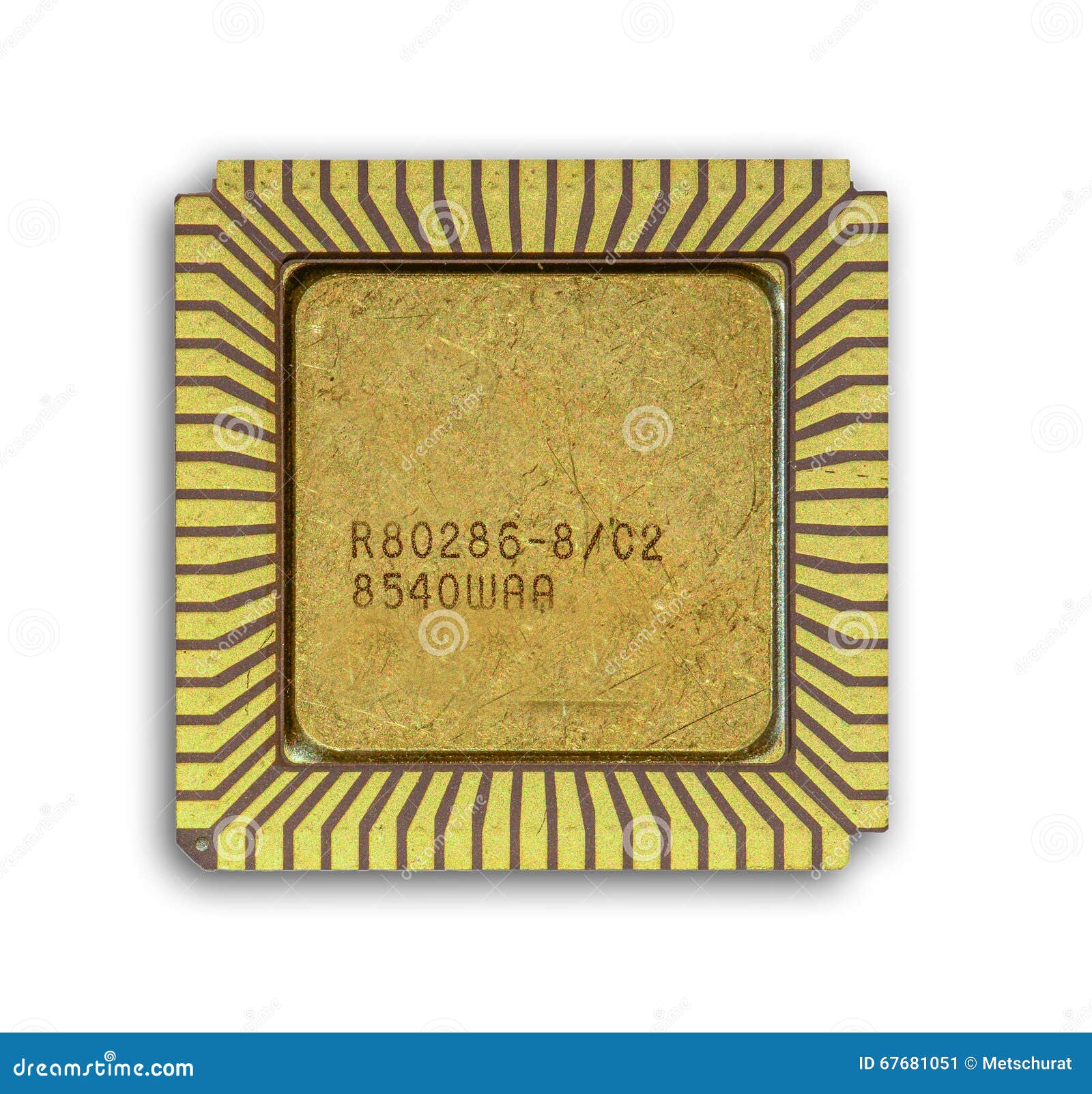 Single Vintage ceramic CPU editorial photo. Image of technology - 67681051