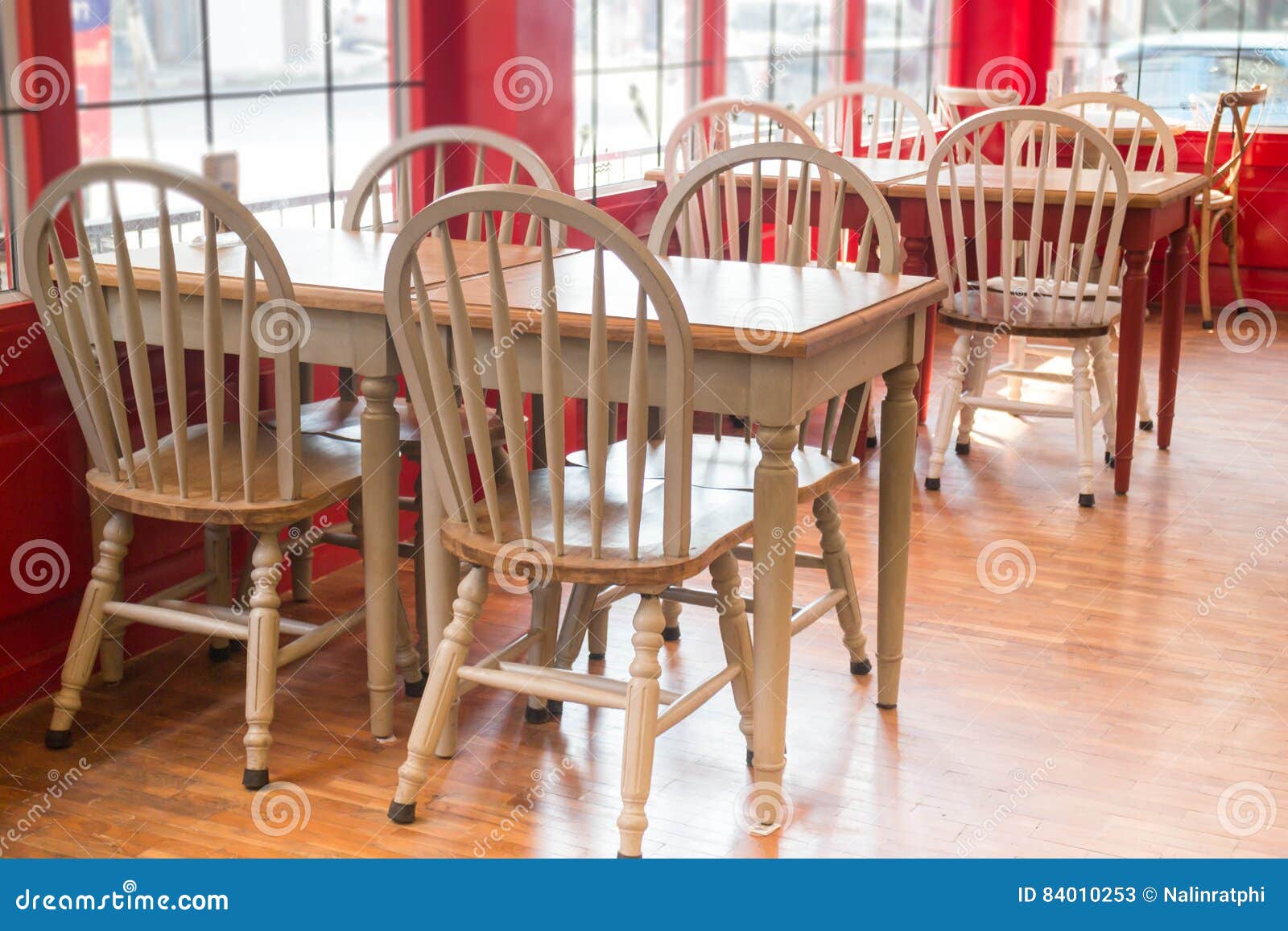 Single Vintage White Kitchen Chair Stock Image - Image of style ...