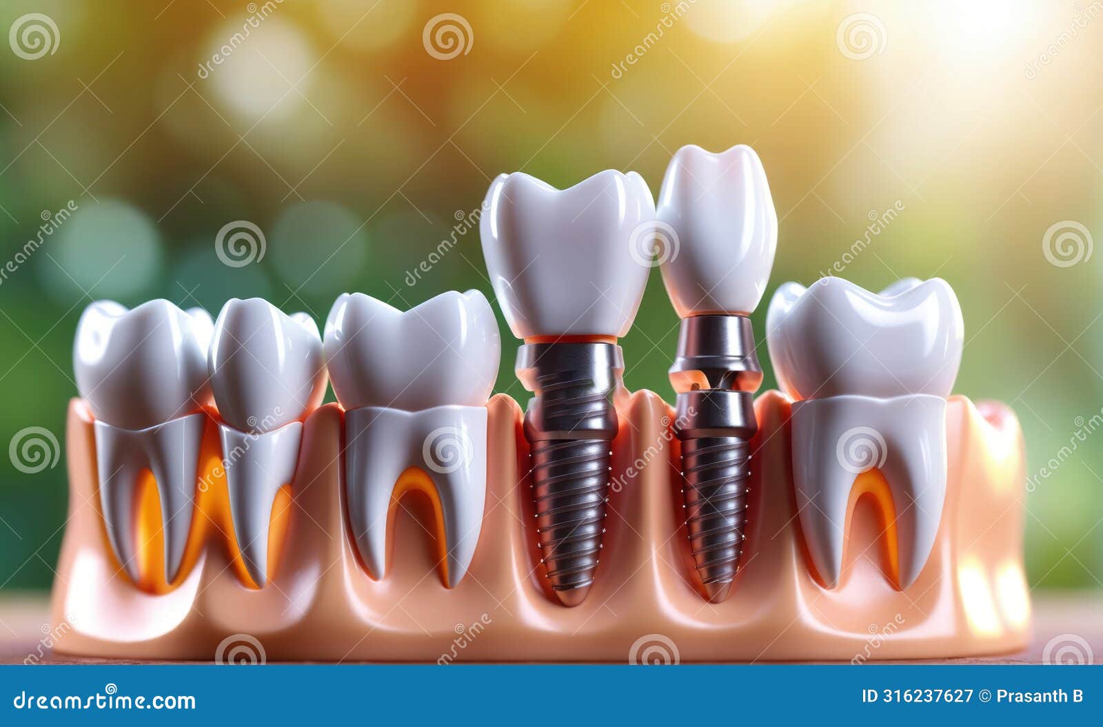Single Visual, 3D Character Shaped Like Dental Implant, Key Visual for ...