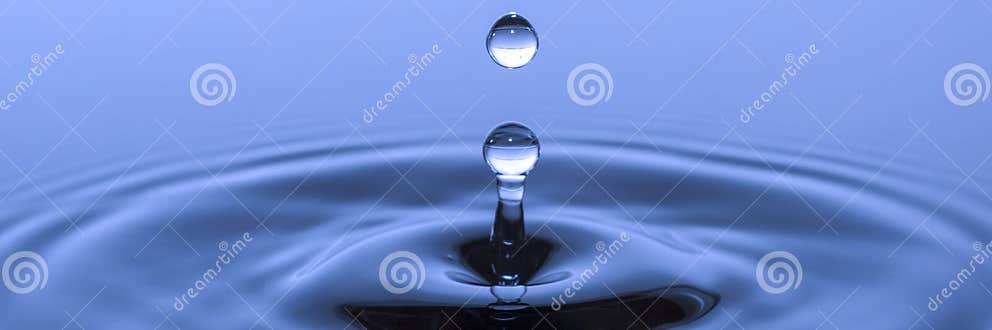 Single Water Drop Falling Down To Surface. Stock Photo - Image of ...