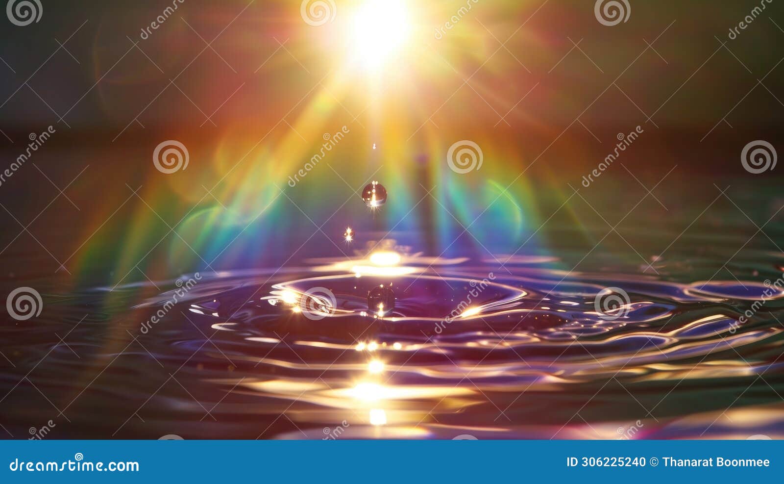 A Single Water Drop Refracts Light, Creating a Mesmerizing Lens Flare ...