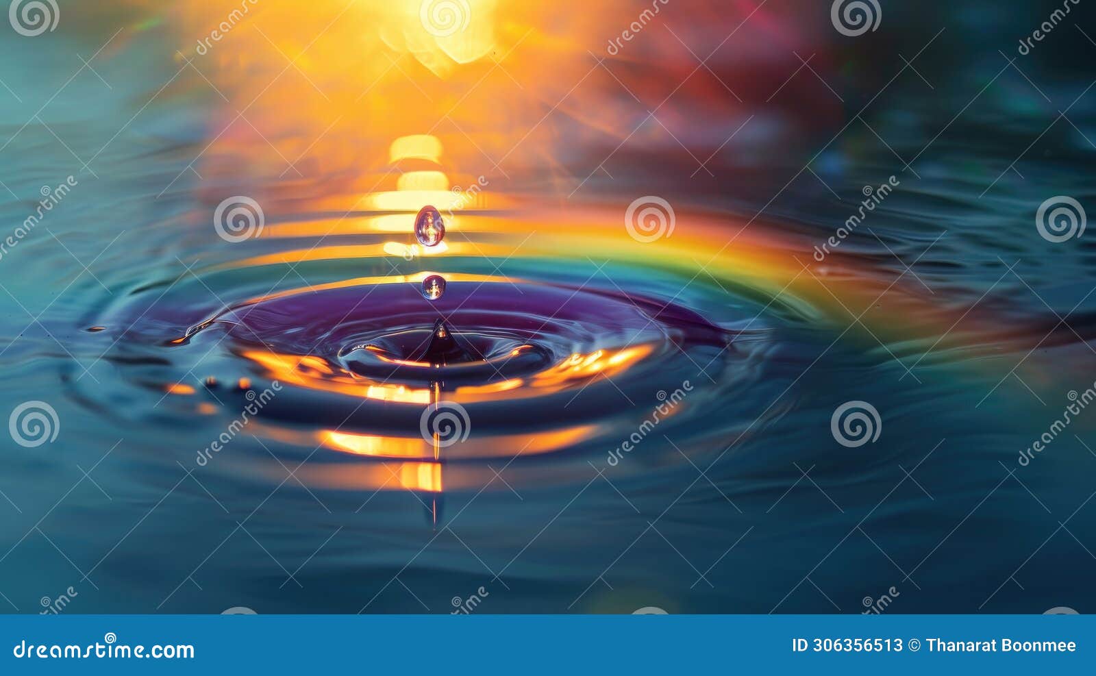 A Single Water Drop Refracts Light, Creating a Mesmerizing Lens Flare ...