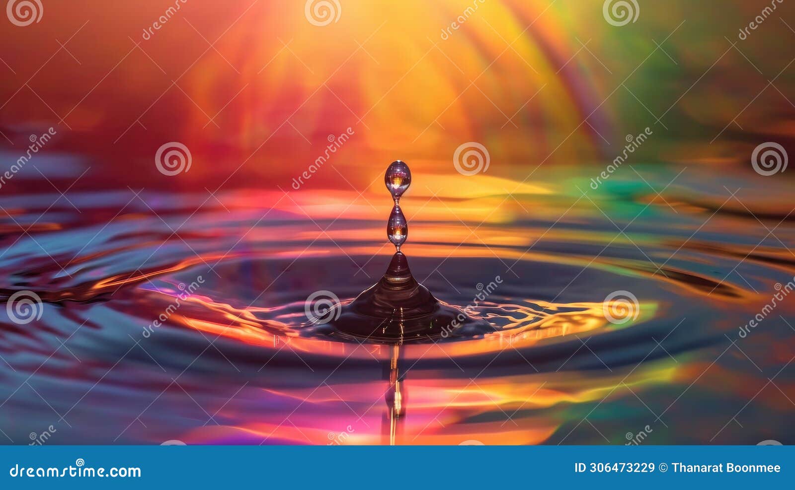 A Single Water Drop Refracts Light, Creating a Mesmerizing Lens Flare ...