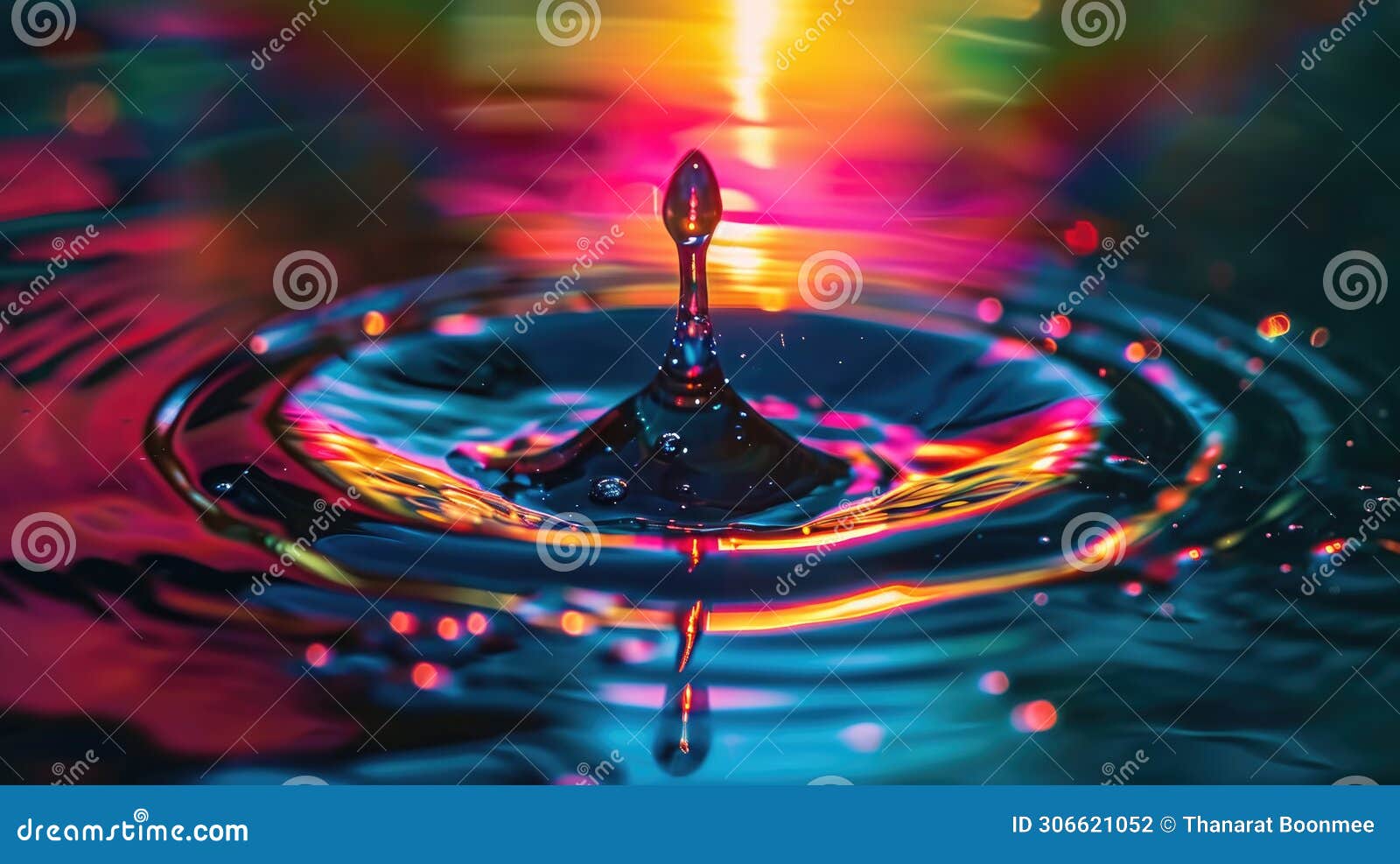 A Single Water Drop Refracts Light, Creating a Mesmerizing Lens Flare ...