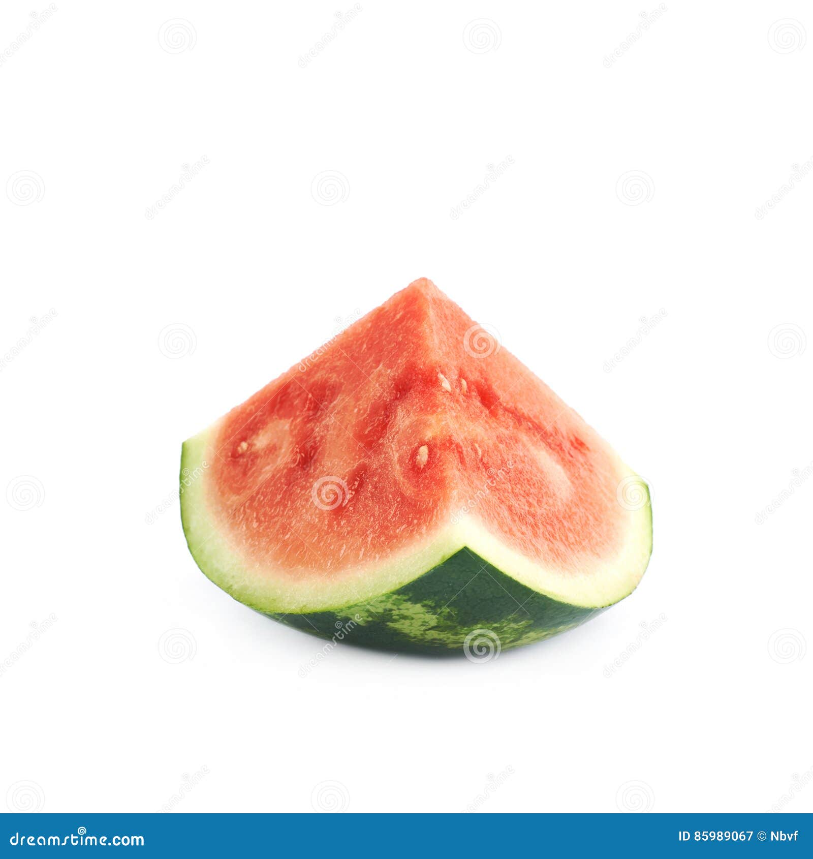 Single Watermelon Slice Isolated Stock Image - Image of juicy ...