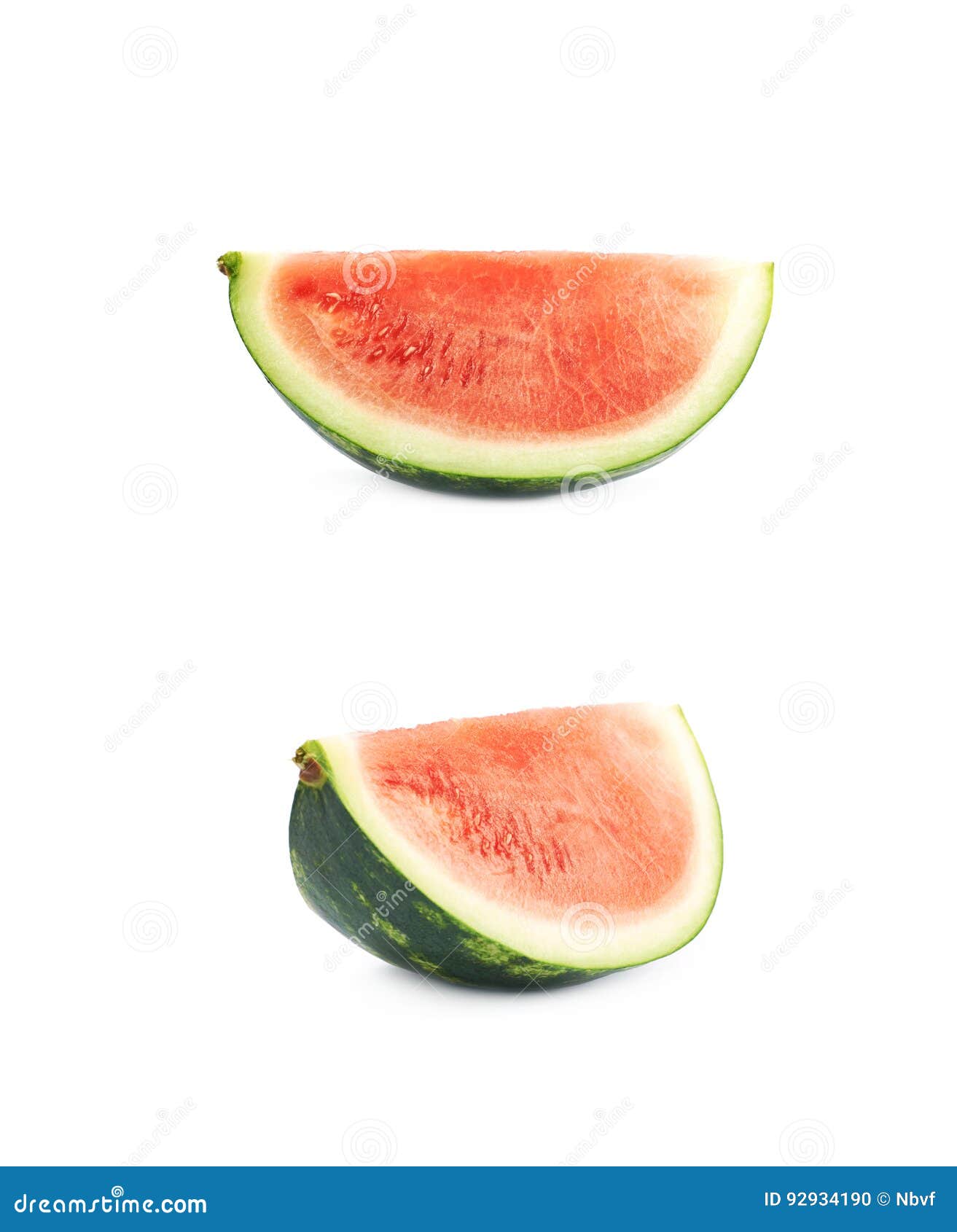 Single Watermelon Slice Isolated Stock Photo - Image of diet, object ...