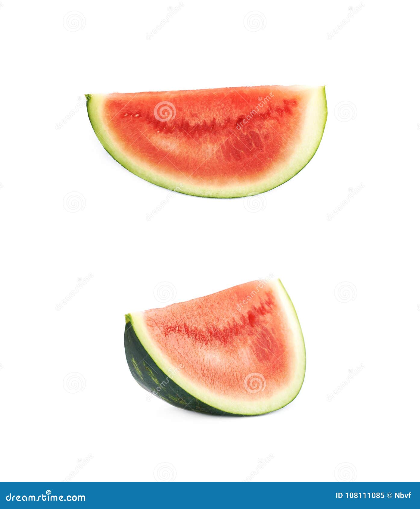Single Watermelon Slice Isolated Stock Image - Image of piece, juicy ...