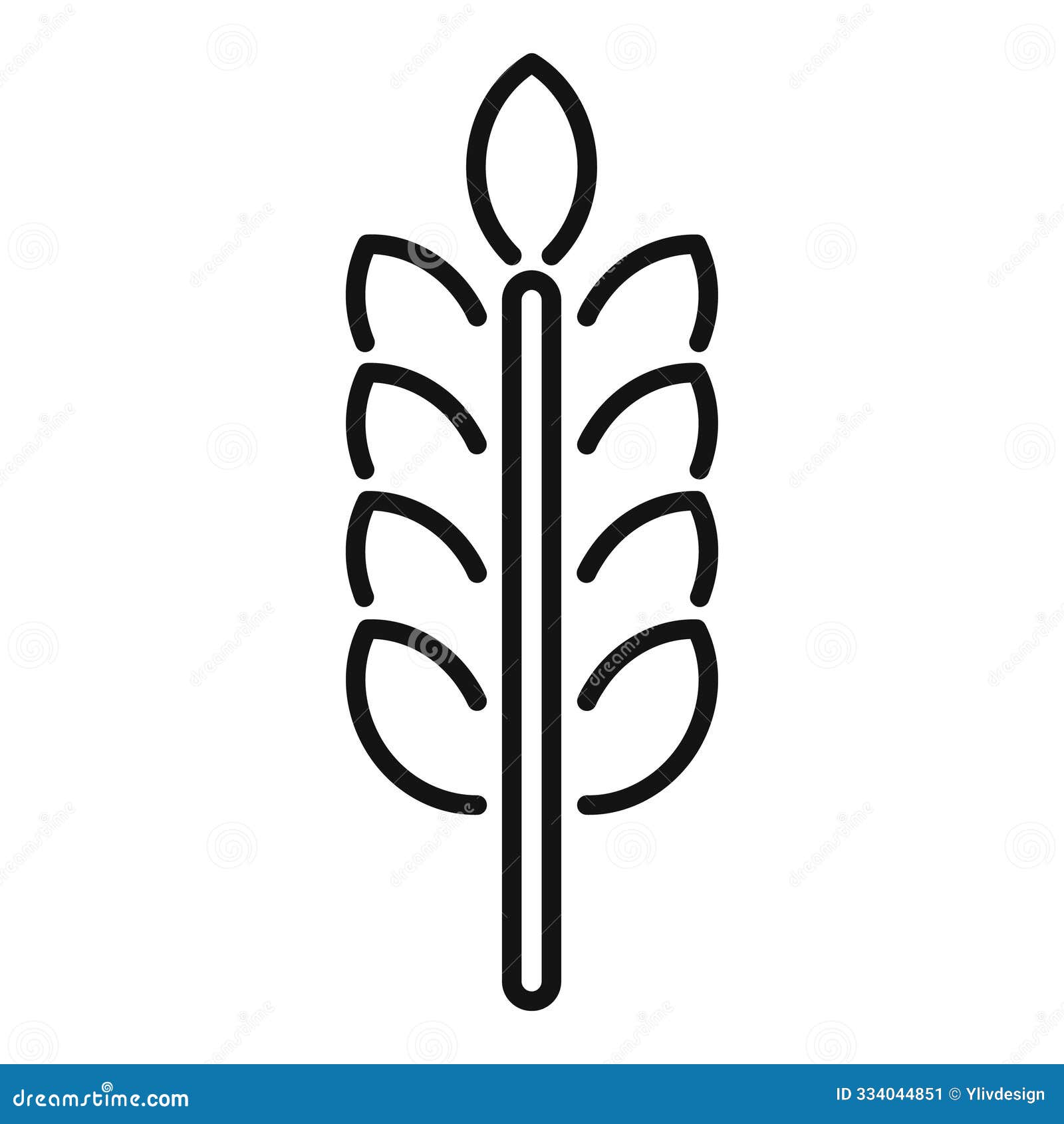 Single Ear Of Wheat Growing With Kernels Illustration | CartoonDealer ...