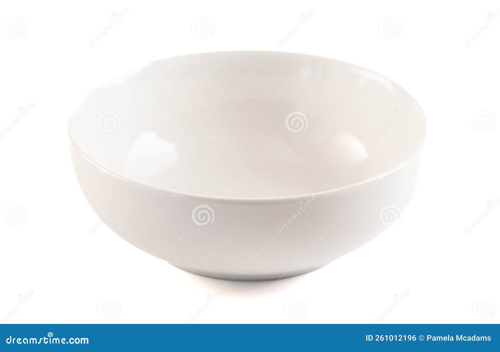 Single White Clean and Empty Bowl on a White Backgroung Stock Photo ...