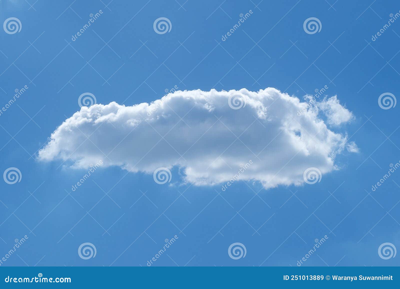 Single White Cloud on Blue Sky Stock Image - Image of cloud, ozone ...