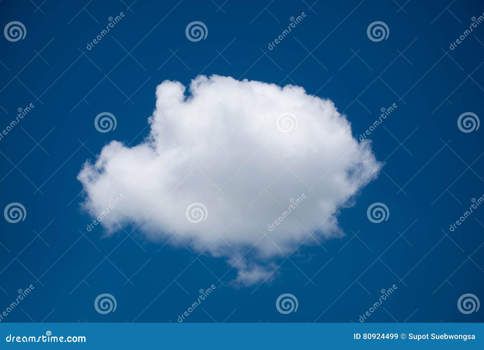 Single White Cloud with Blue Sky Stock Image - Image of front, climate ...