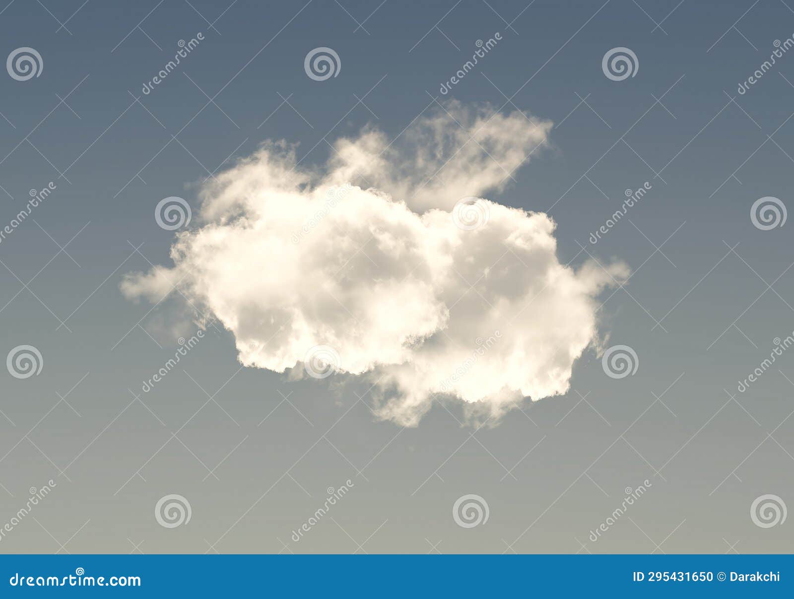 Single White Cloud in the Deep Blue Sky Stock Illustration - Illustration of high, cloudshape ...