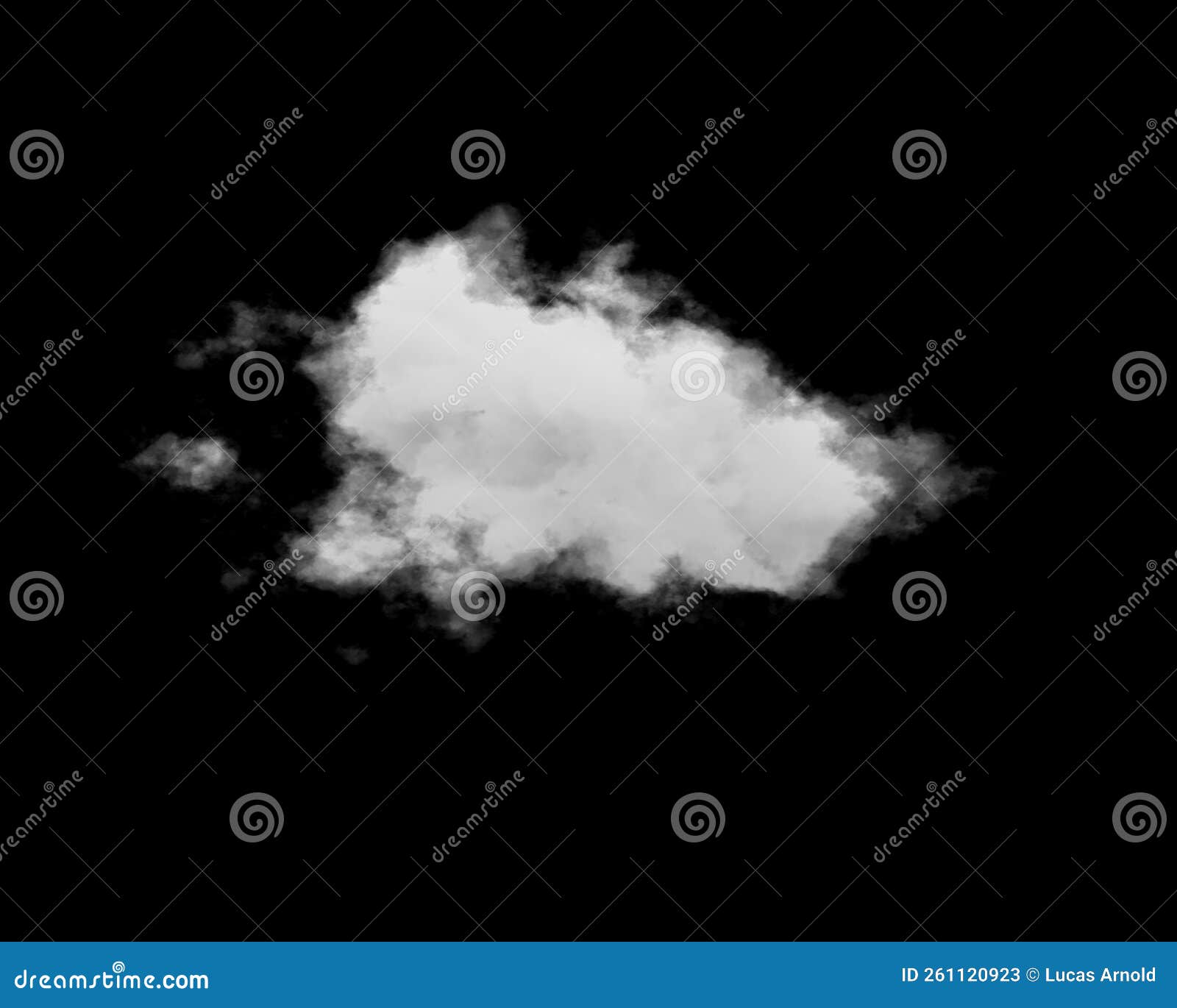 Single White Cloud with Transparent Background Stock Illustration ...