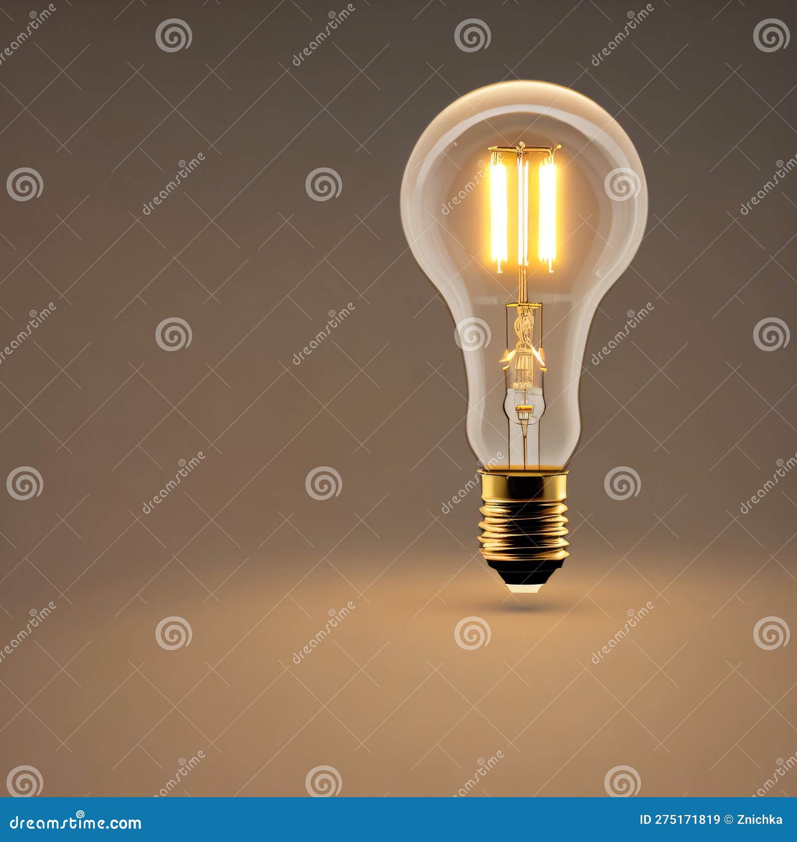 A Single White E27 Light Bulb. Electricity, Illumination, Idea Concept ...