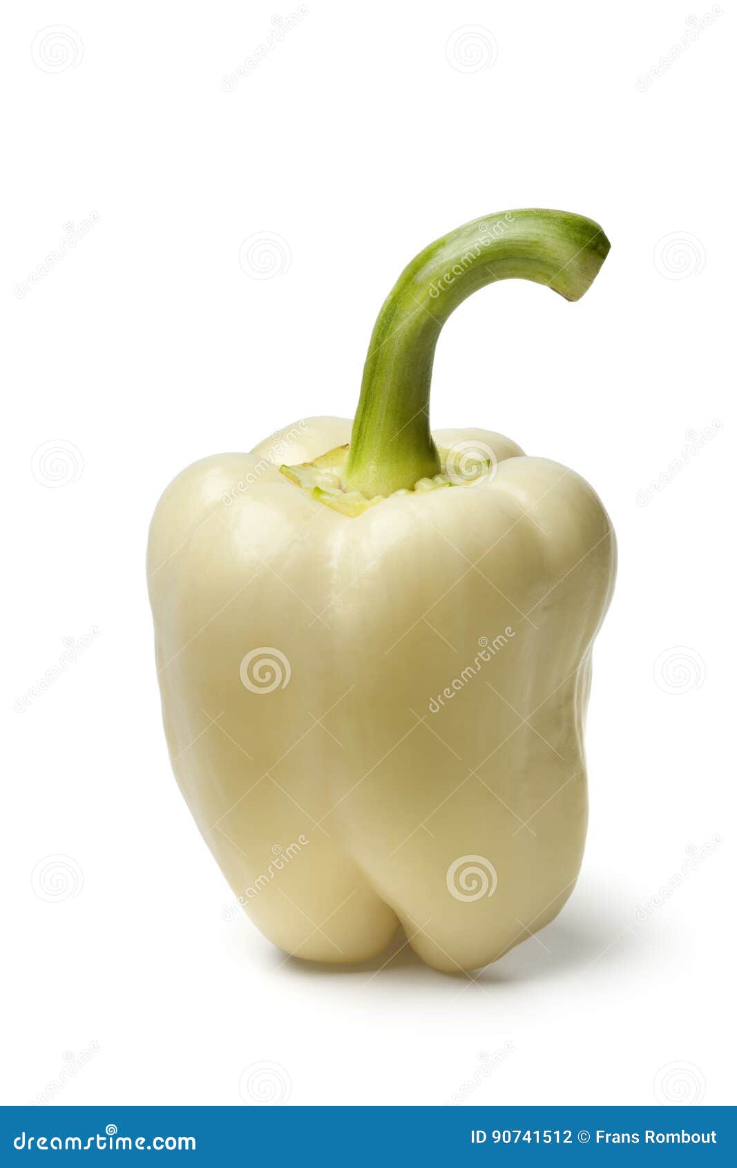 Pepper On A White Background. Green Pepper On A White Background. Food ...