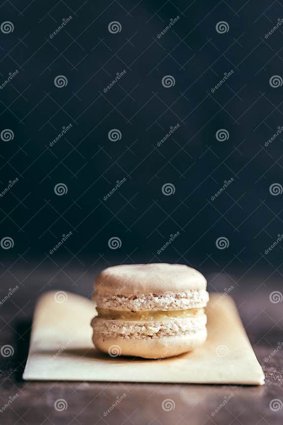 Single white macaroon stock photo. Image of food, makaroni - 65554604