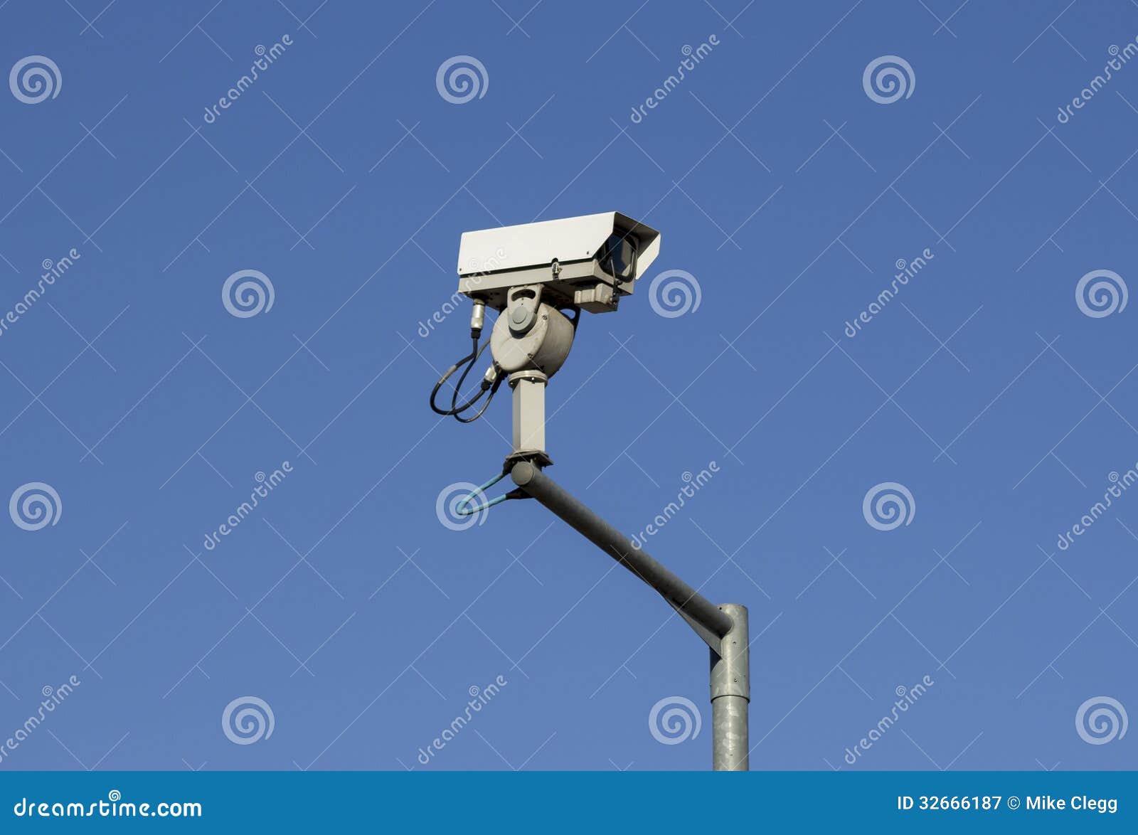 Single White Security Camera Stock Image - Image of camera, industry ...