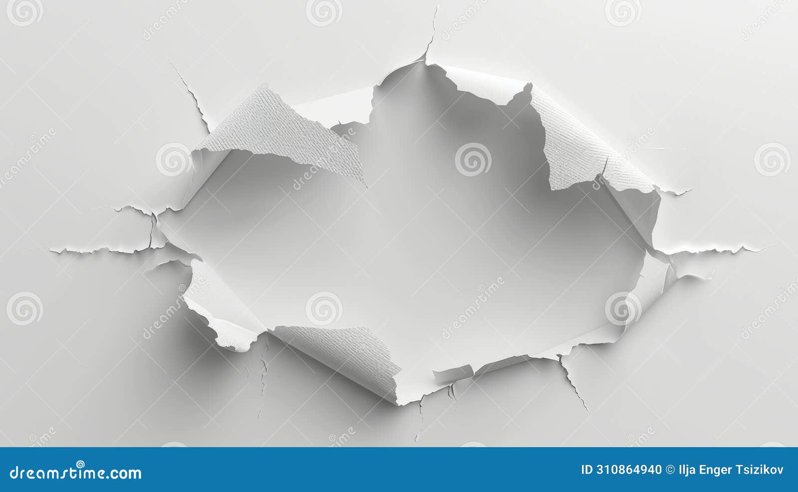 Single White Torn Paper Piece Design Isolated on White Background for ...