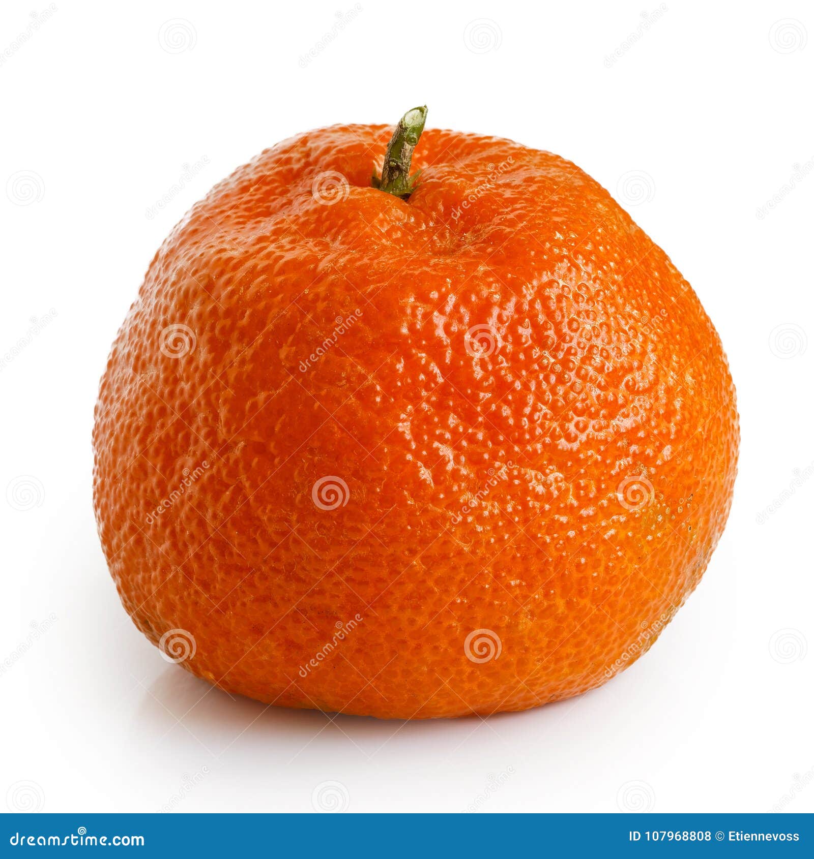 A Single Whole Mandarin with a Stem. Stock Photo - Image of mandarin ...