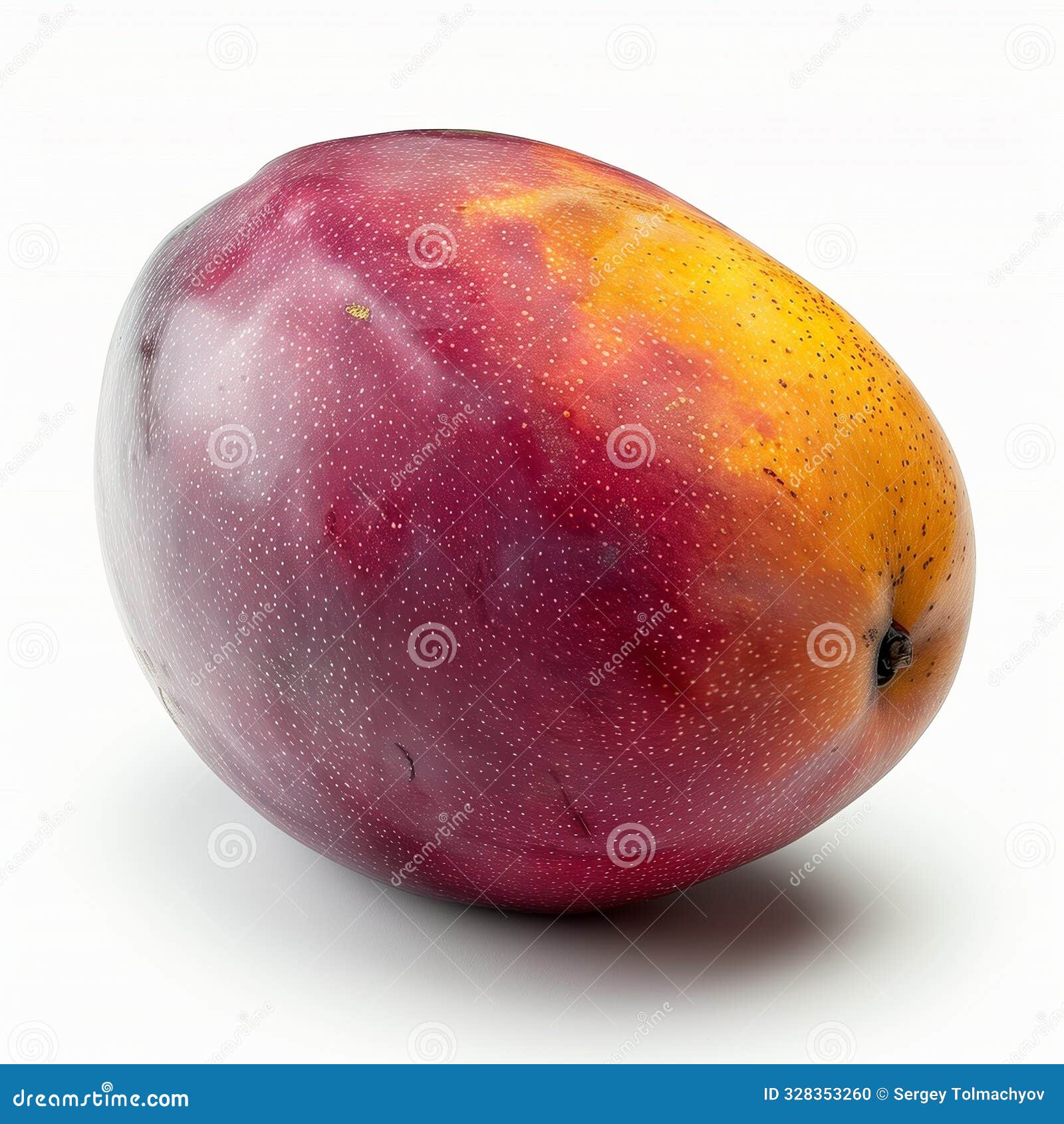 Ripe Red and Yellow Mango Isolated on White Background Stock Photo ...