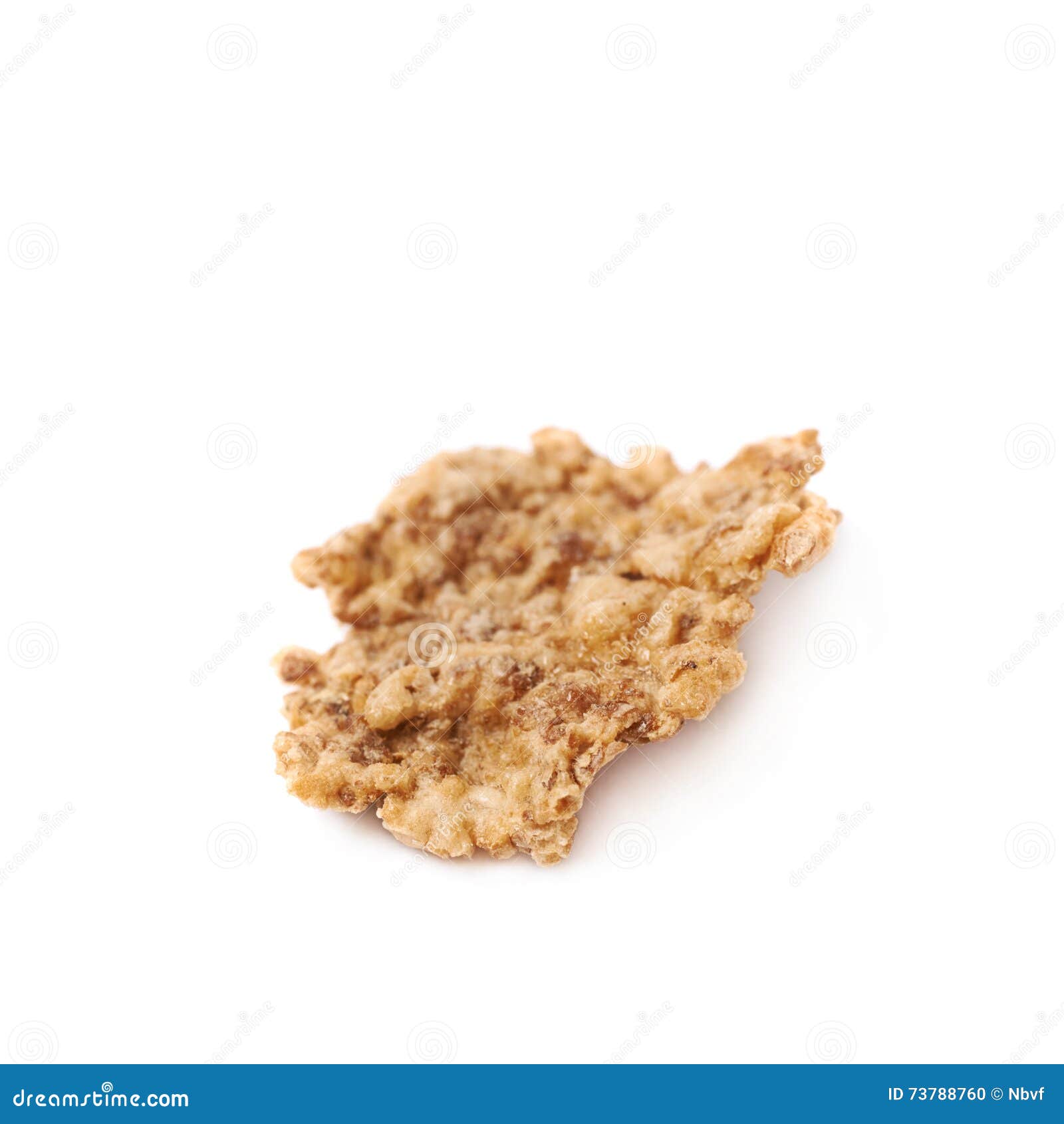 Single Wholegrain Cereal Flake Isolated Stock Photo - Image of ...
