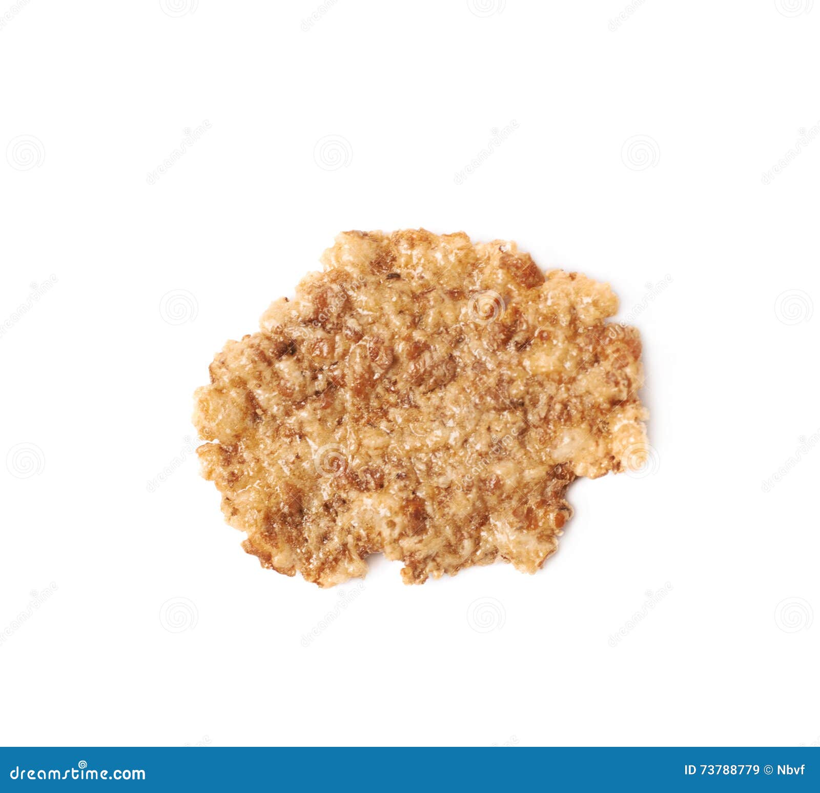 Single Wholegrain Cereal Flake Isolated Stock Image - Image of health ...